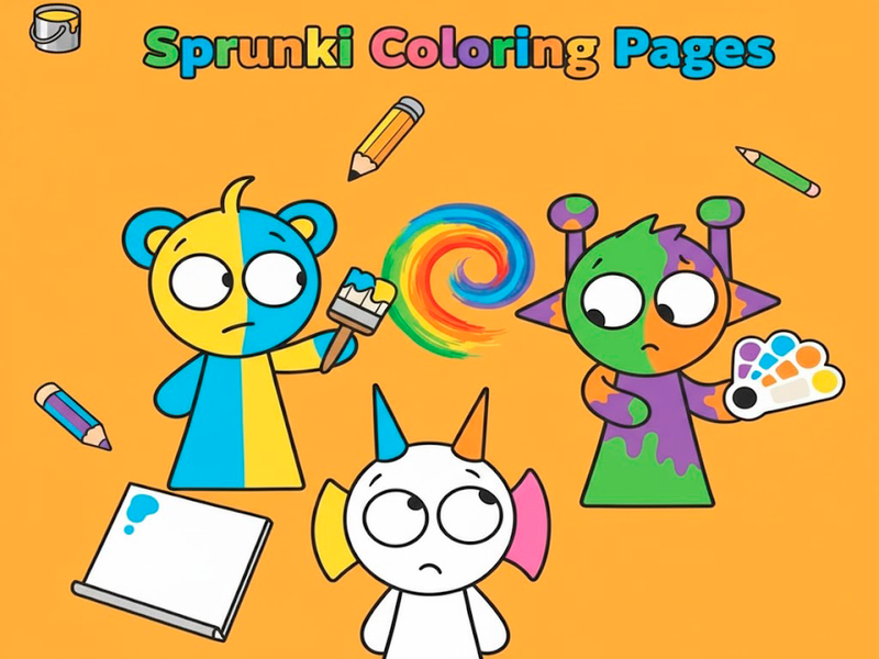 Sprunki Coloring Pages 🕹️ เล่นออนไลน์บน Sgames